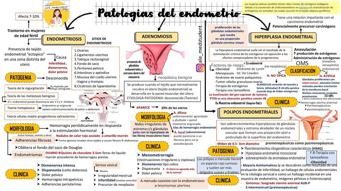 Flashcards de Mapa Patologias del endometrio | Por Ale_medstudent | uDocz