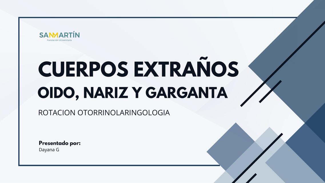Cuerpos extranos oído nariz y garganta pdf | Dayana G. | uDocz