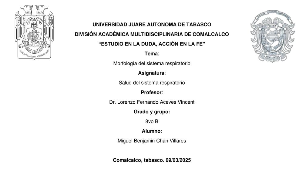 MorfologiaRespiratorio | Benjamin | uDocz