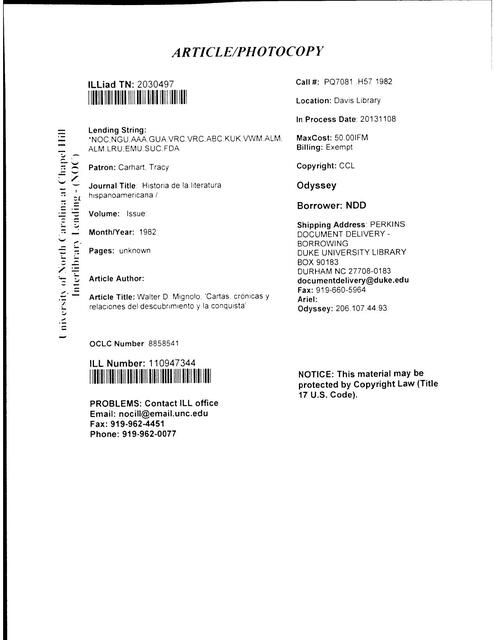 walter mignolo cartas cronicas y relaciones del de | Scarlett | uDocz