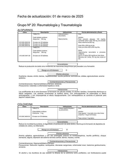 Grupo N20 Reumatologia y Traumatologia R | uDocz