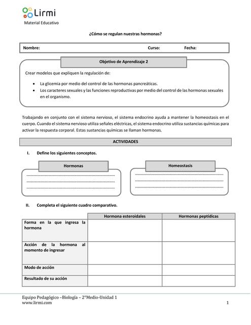 oa 2 biologia segundo unidad 1 | ADRIANA FERNANDA | uDocz