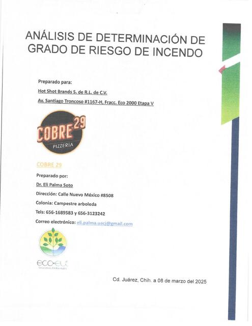 Flashcards de Análisis de determinación de grado de riesgo de in | Por ...