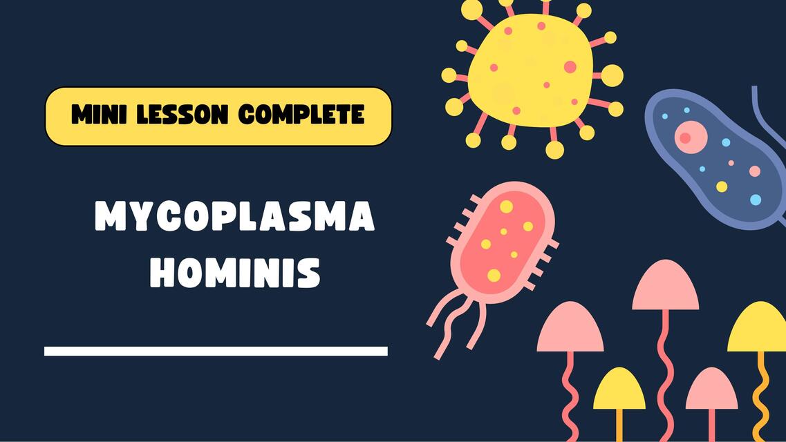 COMPLEMENTO DE LAS BACTERIAS MYCOPLASMA HOMINIS 1 | Itzely Ramírez | uDocz
