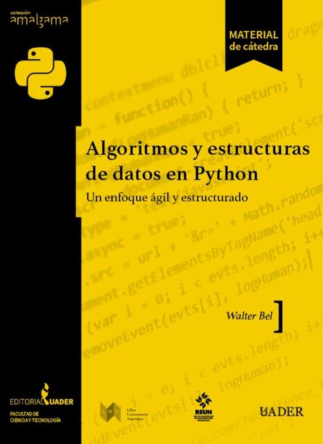 ALGORITMOS Y ESTRUCTURAS DE DATSO EN PYTHON | WILIGTO OSWALDO | uDocz