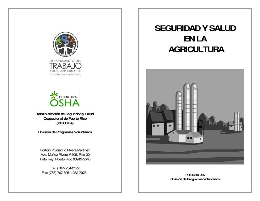 PROSHA 025 Seguridad Salud Agricultura | David | uDocz