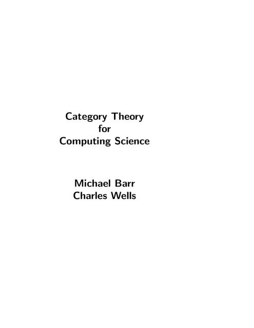 Category Theory for Computing Science | DANIEL | uDocz