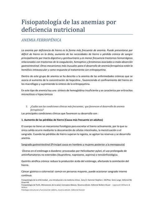 Copia de Fisiopatología de las anemias por defici | Yulibeth Illidge ...