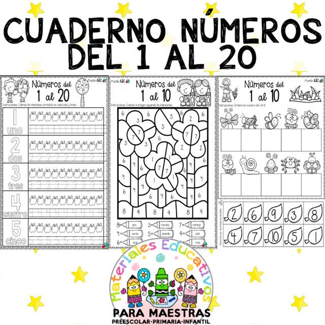 Cuaderno con números del 1 al 20 recopilado por Ma | Geo | uDocz