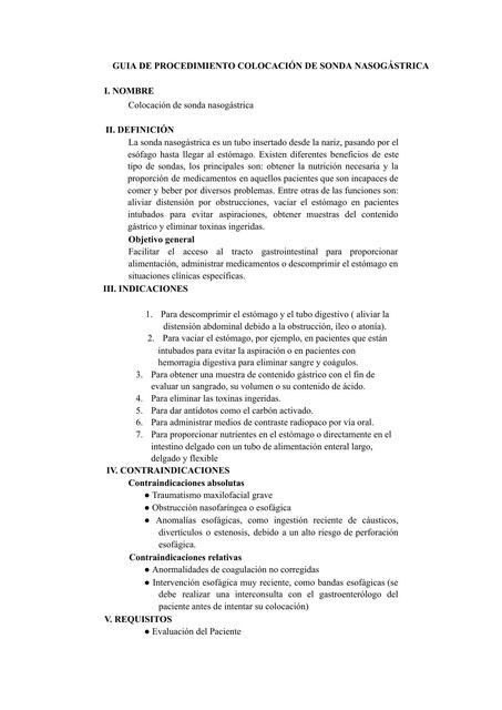 Sonda Nasogástrica 2 1 | Luz Briggith | uDocz