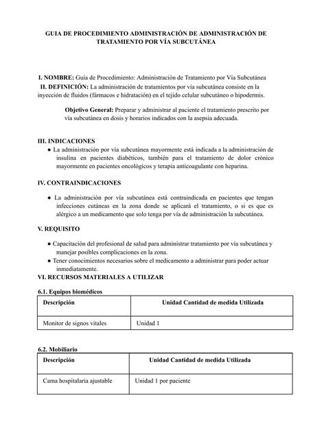 Guía de procedimiento administración de administración de tratamiento ...