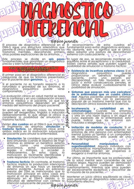 Diagnóstico Diferencial | Psico.Juanita | uDocz