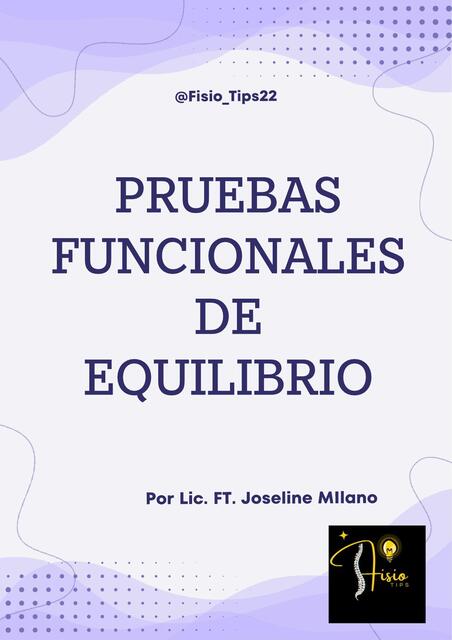 Pruebas funcionales de equilibrio | Fisio Tips | uDocz