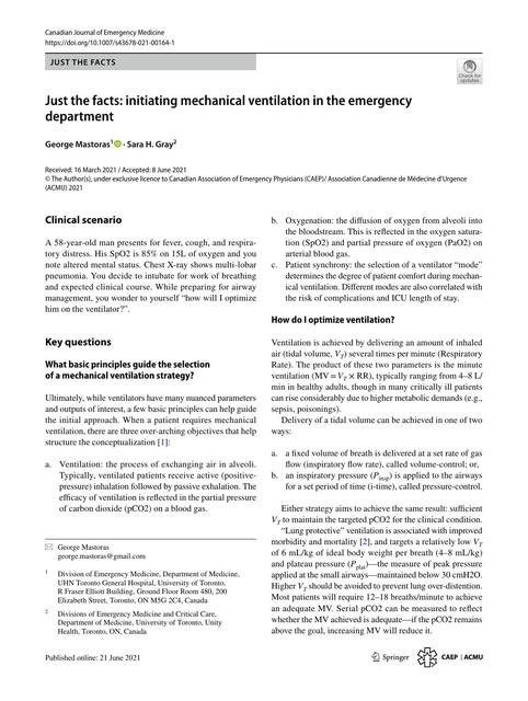 2 Ventilacion mecanica en urgencias | Jorge | uDocz
