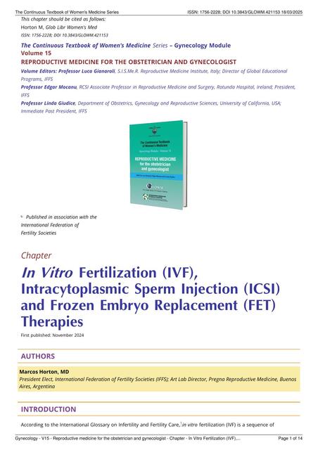 Técnicas de fertilidad | Yesslie Meza Jacuinde | uDocz