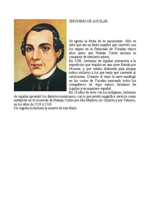 JERÓNIMO DE AGUILAR BIOGRAFÍA | JESUS ALEJANDRO | uDocz
