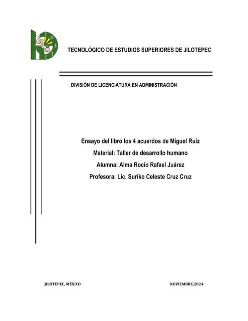 Ensayo libro | Rocío | uDocz