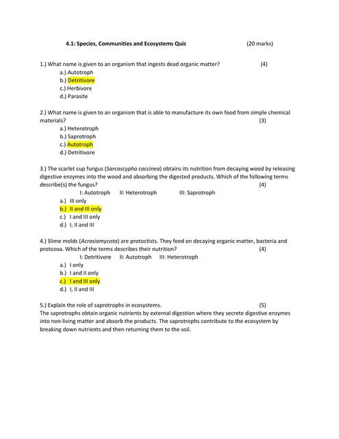 C4.1 Populations and Communities | Emily Estudia | uDocz