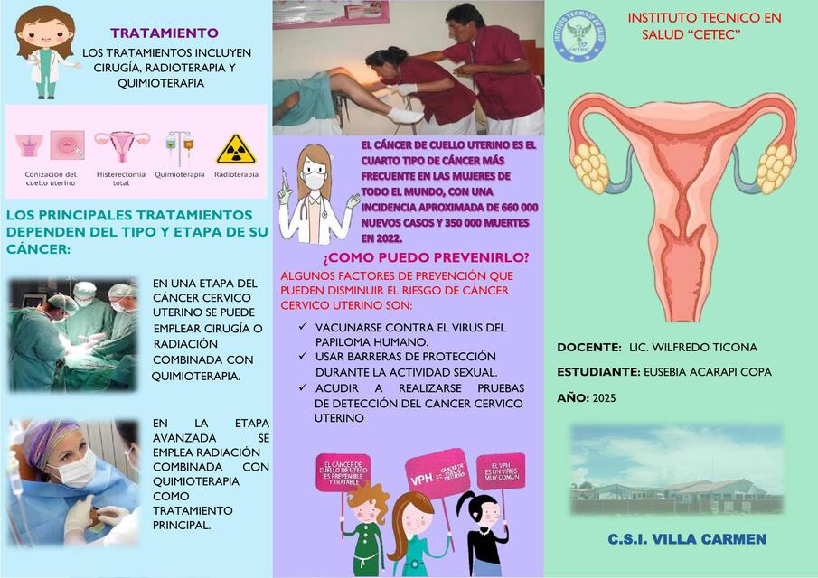 triptico del cancer cervico uterino | Eusebia | uDocz