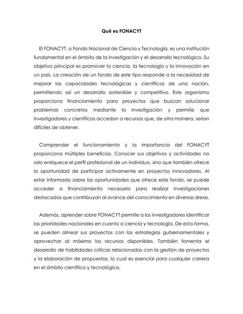 Qué es FONACYT | Apuntes Informática | uDocz