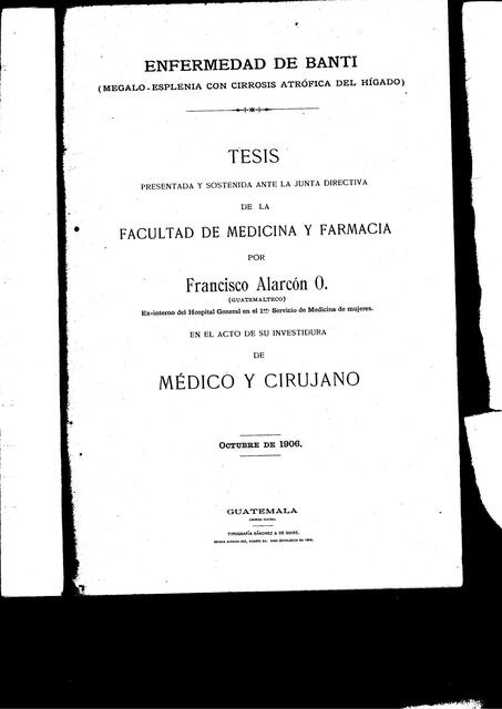 Enfermedad de banti tesis | Orianna Marín | uDocz