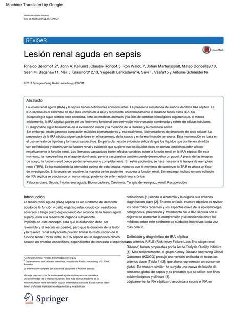 Acute kidney injury in sepsis | mips | uDocz