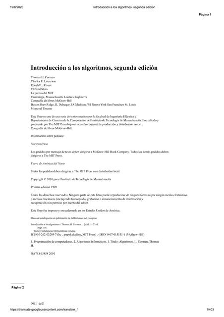 pdfcoffee com introduccion a los algoritmos segund | JulioPalacios | uDocz