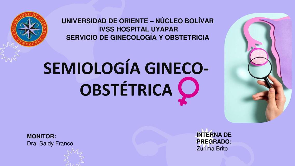 Semiologia gineco obstetrica | Neyney cali | uDocz