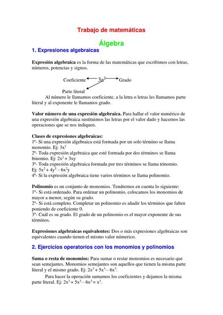 Algebra Introduccion | sergio ariel | uDocz