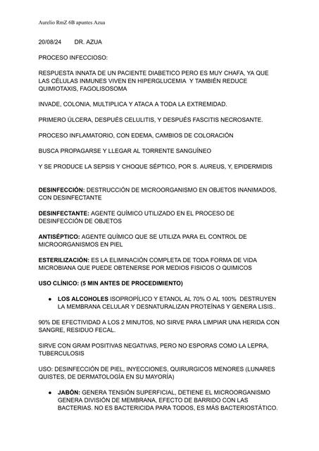 Infectología primer parcial dr Azua | dreamicine | uDocz