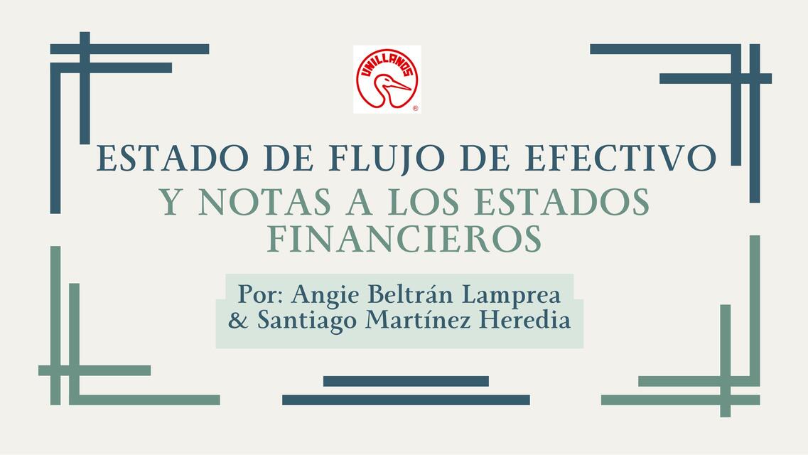 Estado de flujo de efectivo y notas a los estados financieros | KAREN DAYANA TINTINAGO VILLORIA ...