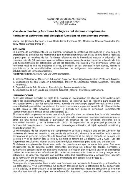 Sistema de complemento | María Guadalupe | uDocz