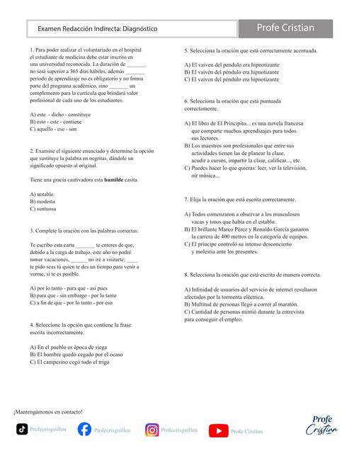 Examen Redacción Indirecta | Jorge | uDocz