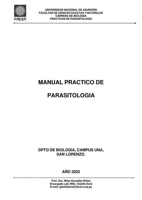 GUIAS DE PRACTICAS DE PARASITOLOGIA | Luzi | uDocz