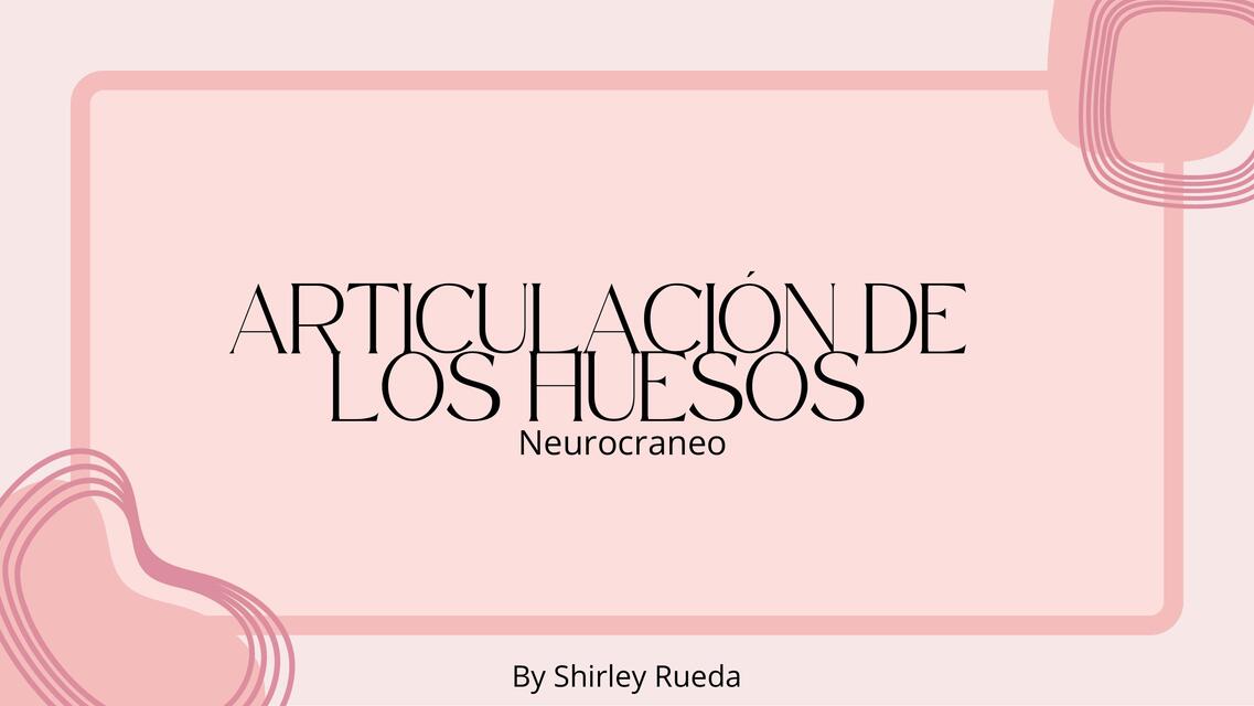 articulación del cráneo | Shirley Dayana Rueda Moncada | uDocz