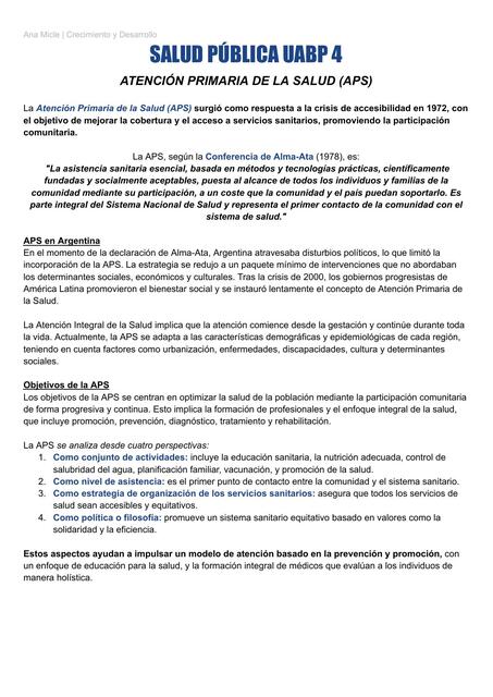 SALUD PÚBLICA UABP 4 CyD | Ana | uDocz