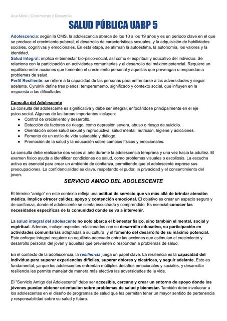 SALUD PÚBLICA UABP 5 CyD | Ana | uDocz