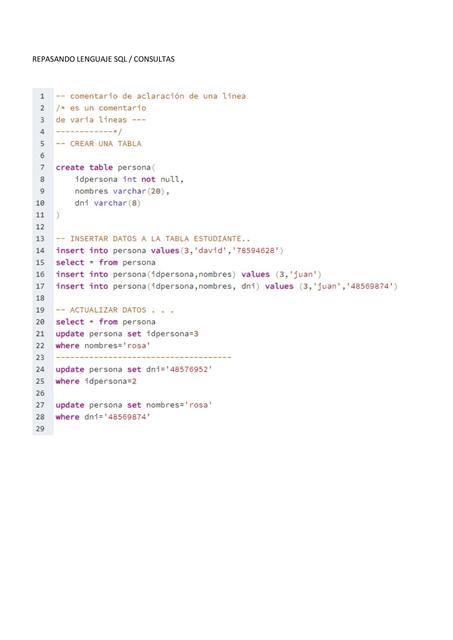 Lenguaje sql Actualizado | david huaman | uDocz
