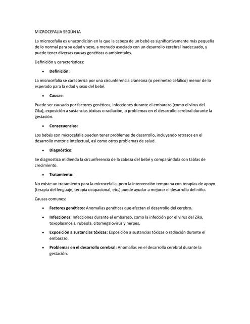 MICROCEFALIA SEGÚN IA | Rol Rub | uDocz