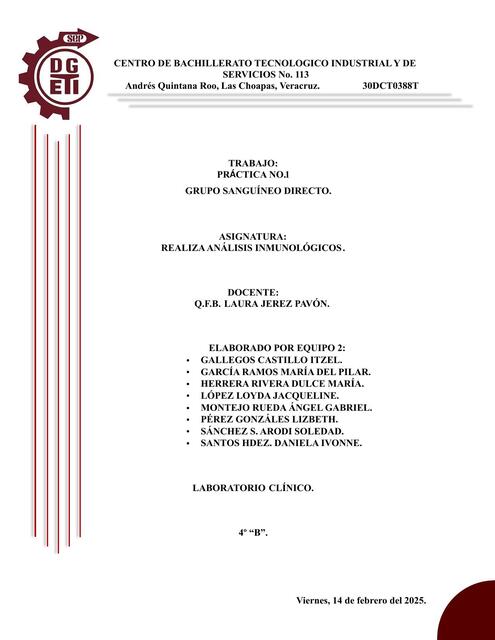 Reporte pract 1 Inmunología | Lizbeth | uDocz