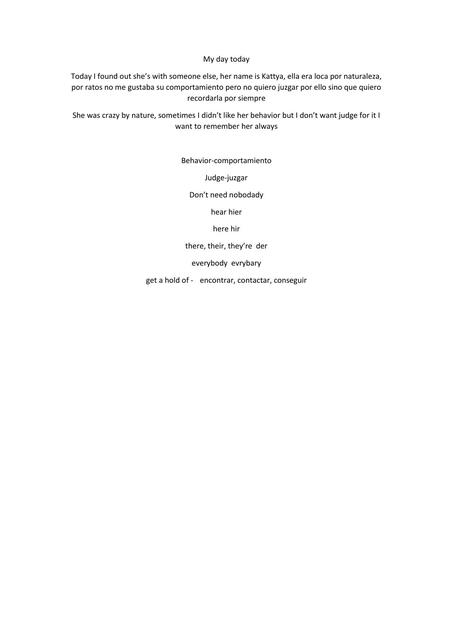 My day today | Richard Gary Soares Conza | uDocz