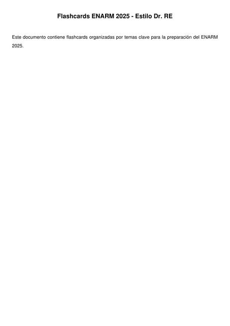 Flashcards ENARM | Rod | uDocz