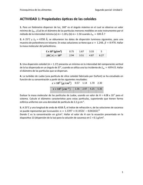 Actividad 1 U2 P2 FQAlim | lili sunny | uDocz