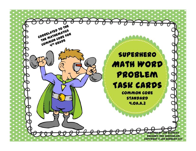 4th Grade Super Hero Math W Z Library | yisneidis | uDocz