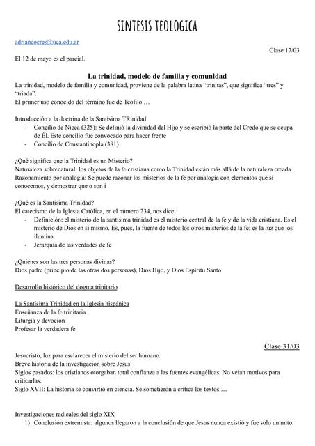 Sintesis Teologica | Fiore | uDocz