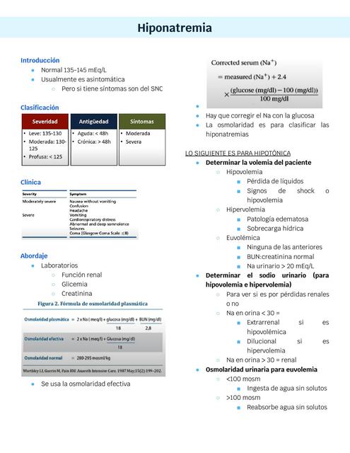 Hiponatremia | Paula Monje | uDocz