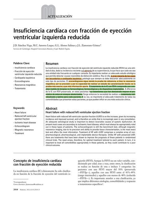 08 Insuficiencia cardíaca FEVIr Medicine | guillermina eiroa | uDocz