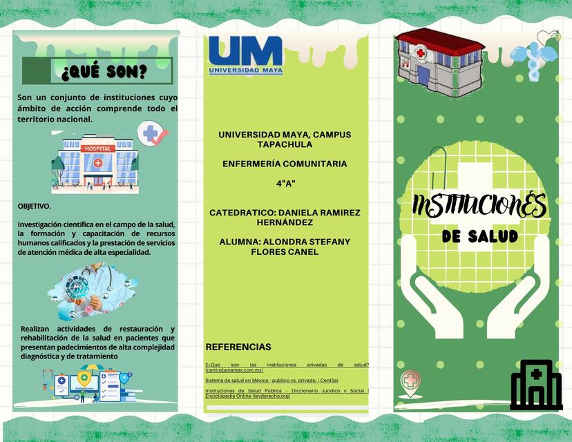 triptico de instituciones de salud IMSS | Stefany | uDocz