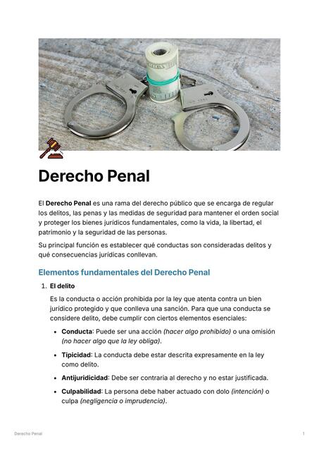 Derecho Penal - Qué es? | Ana Sofía | uDocz
