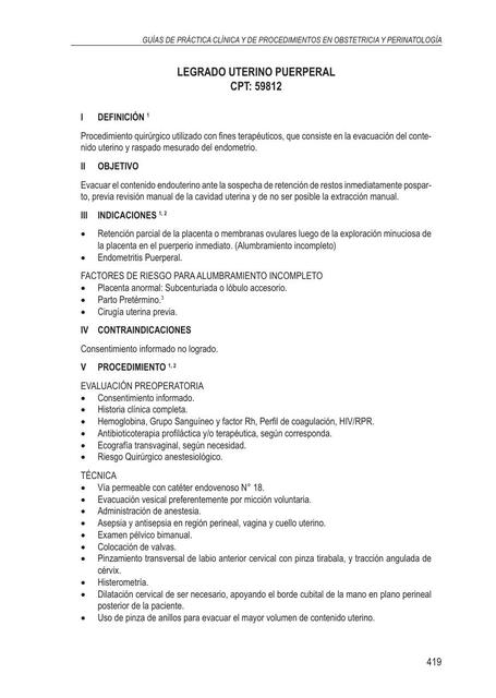 LEGRADO UTERINO PUERPERAL | Karen | uDocz